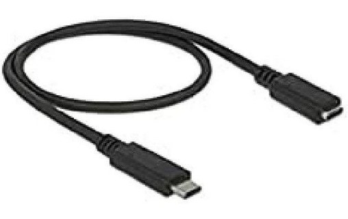 Rallonge Delock USB-C vers USB-C femelle - 50 cm - Noir - USB - Delock
