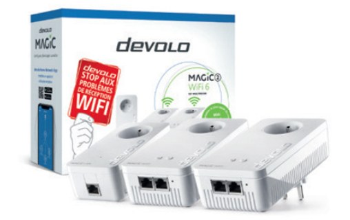 Pack de 3 CPL WiFi 6 Mesh Devolo Magic 2 - 2400 Mbit/s - CPL - Devolo