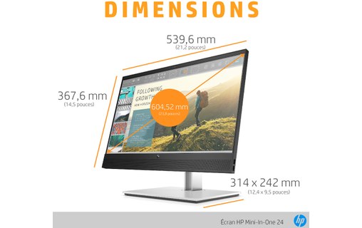 Écran 23,8" HP Mini-in-One 24 - DisplayPort - Écran - HP