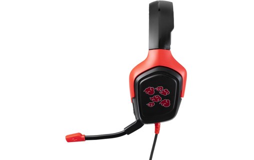 Casque gaming Konix Naruto Version Akatsuki Noir, Rouge - Casque Gaming ...